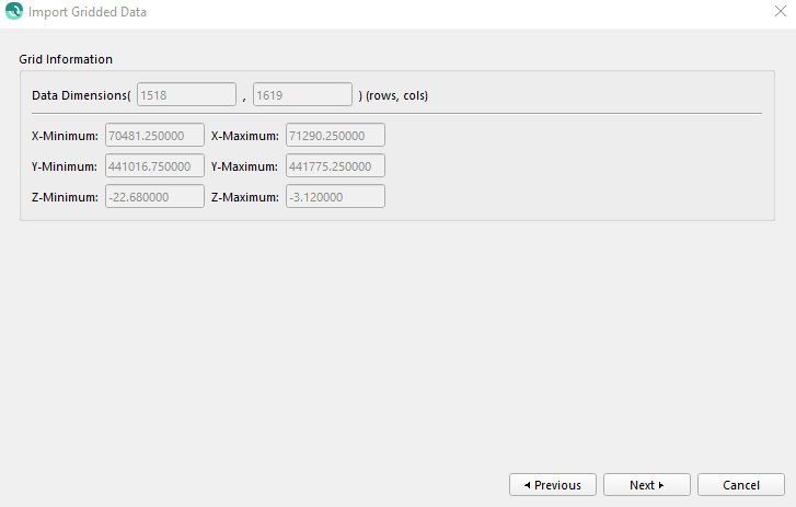 Qimera Import Gridded Data Wizard